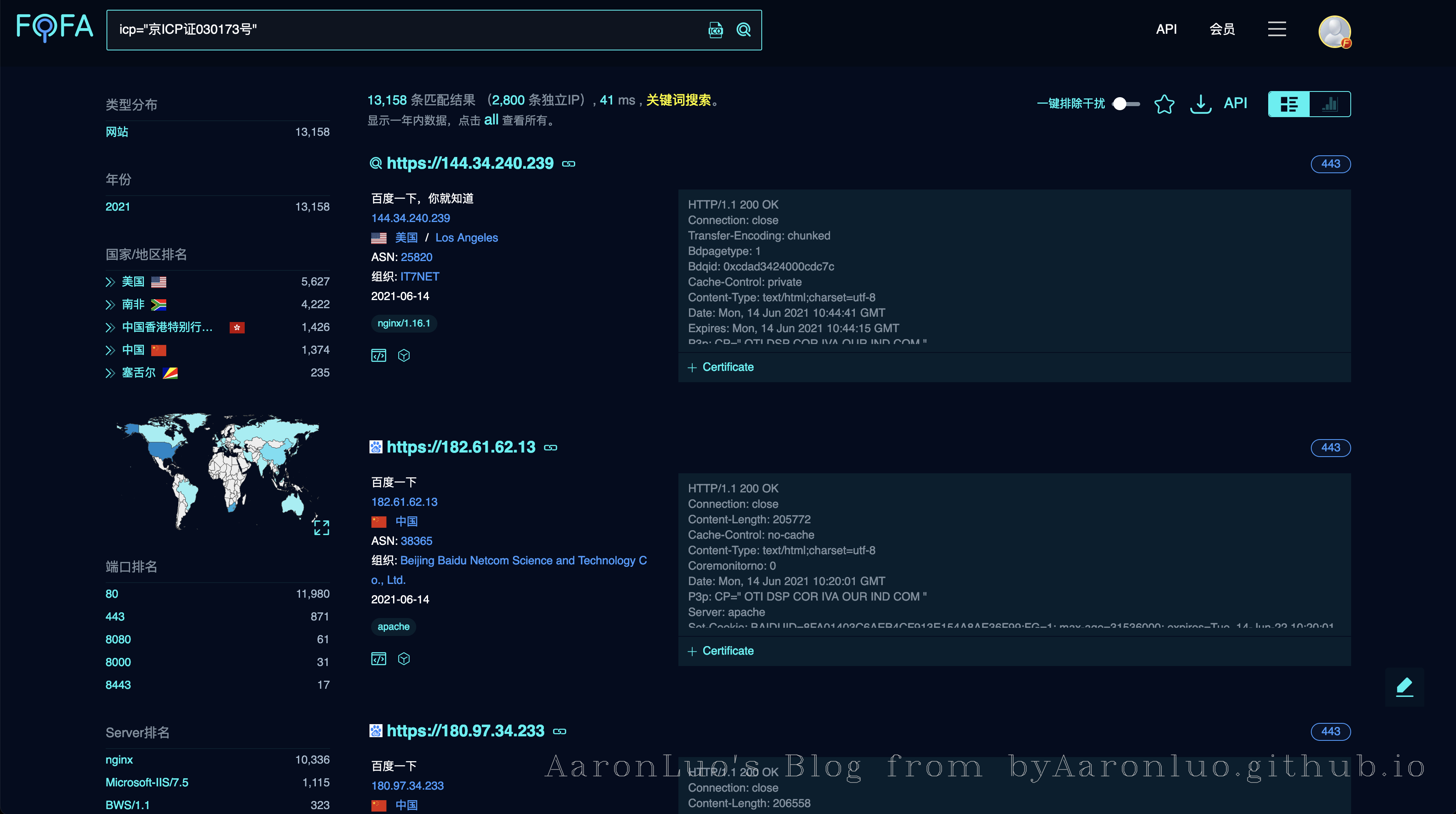 FOFA使用手册 · Aaron 知识库