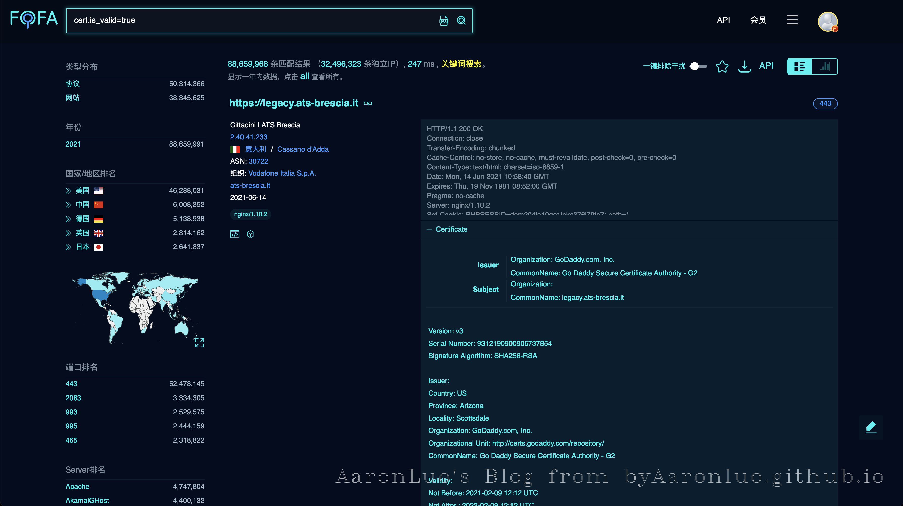 FOFA使用手册 · Aaron 知识库