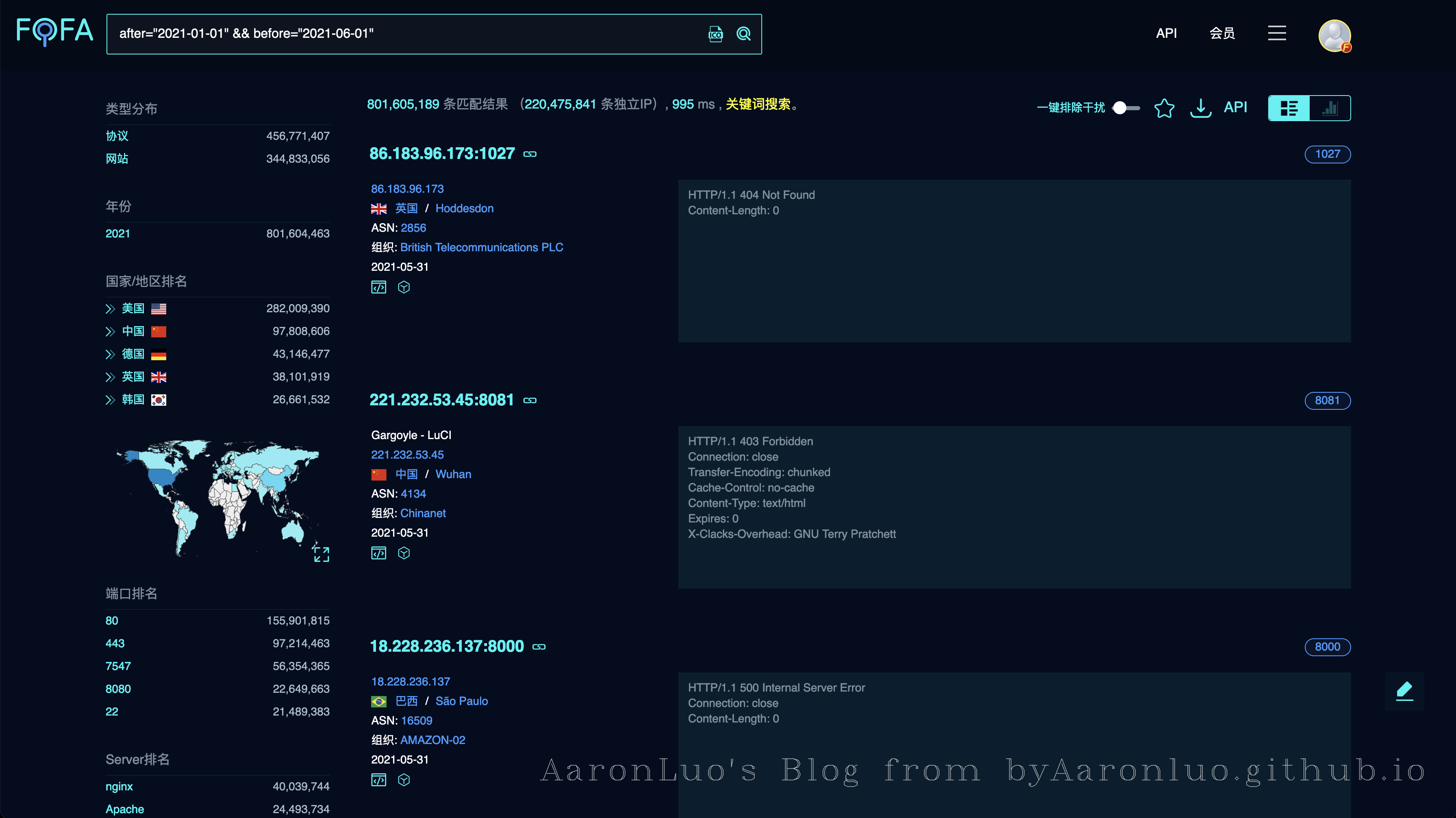 FOFA使用手册 · Aaron 知识库