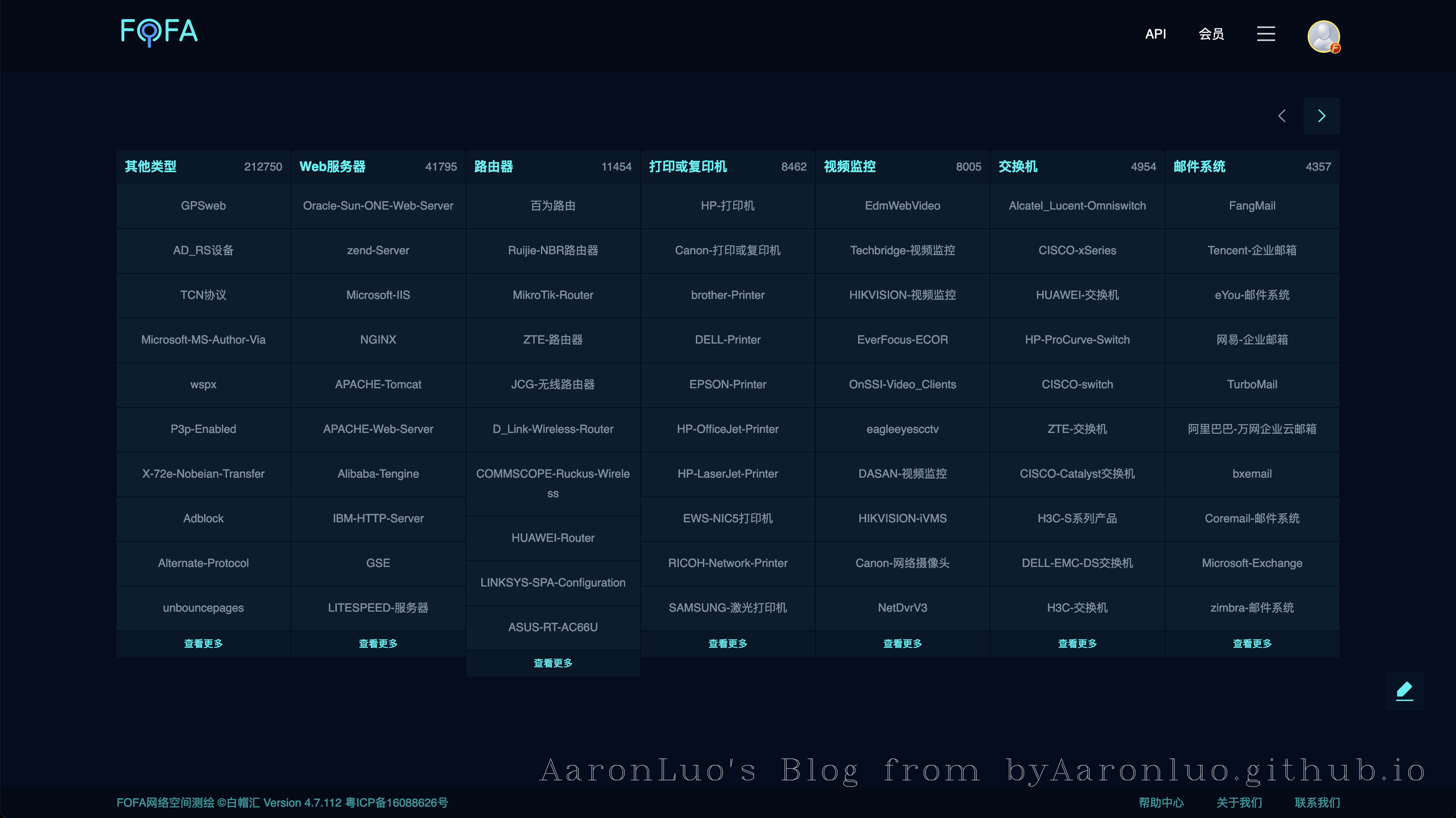 FOFA使用手册 · Aaron 知识库