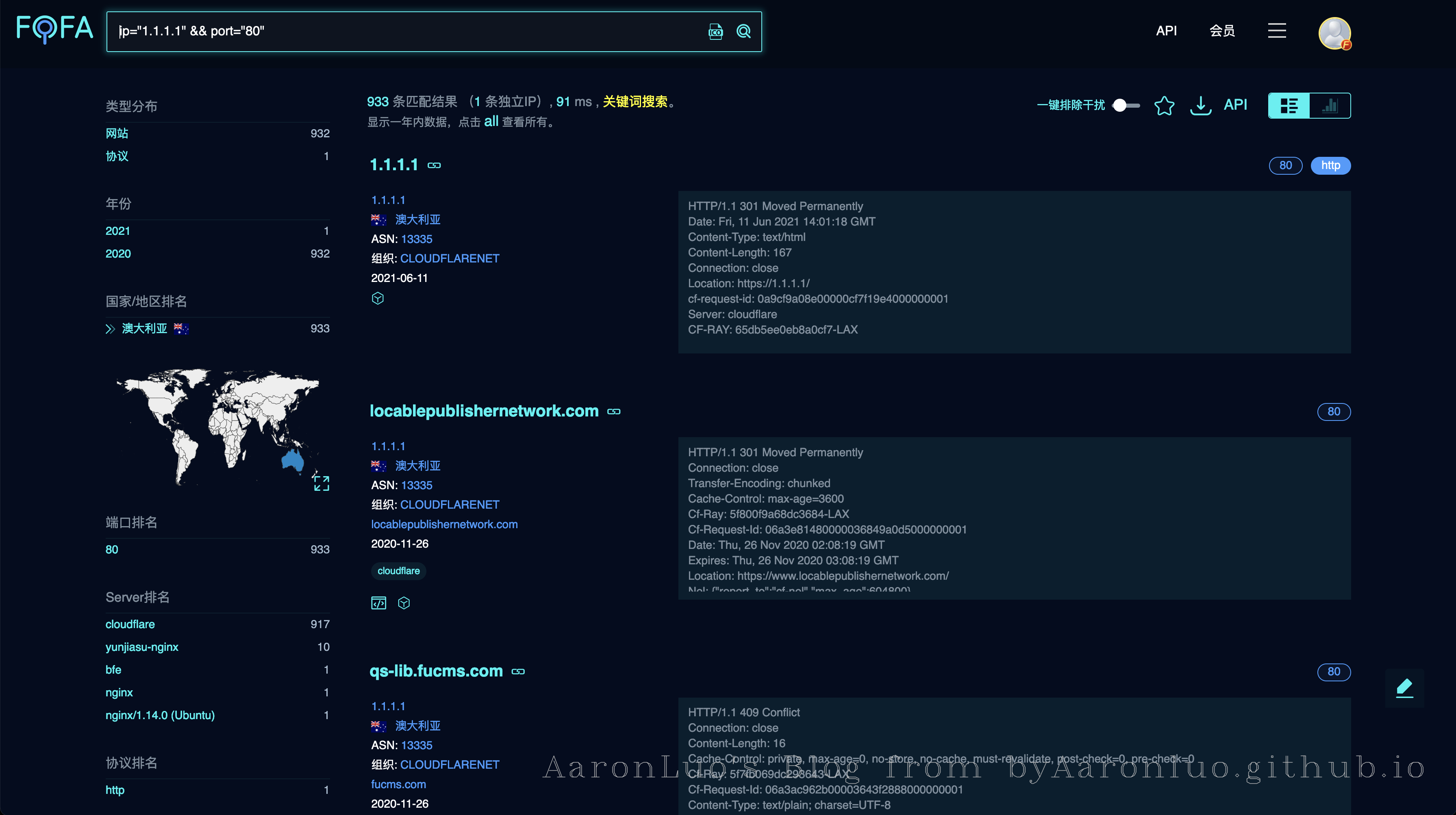 FOFA使用手册 · Aaron 知识库