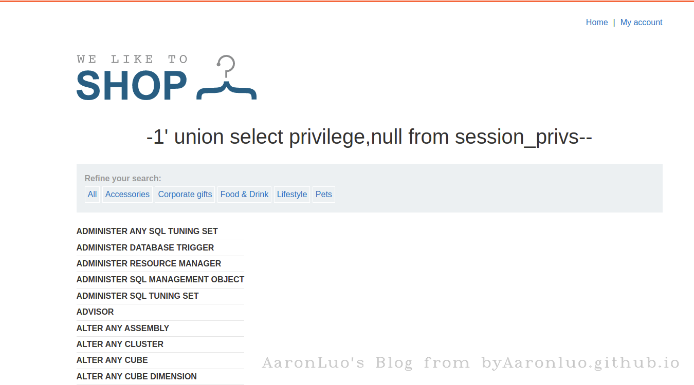Oracle 注入基础 · Aaron 知识库