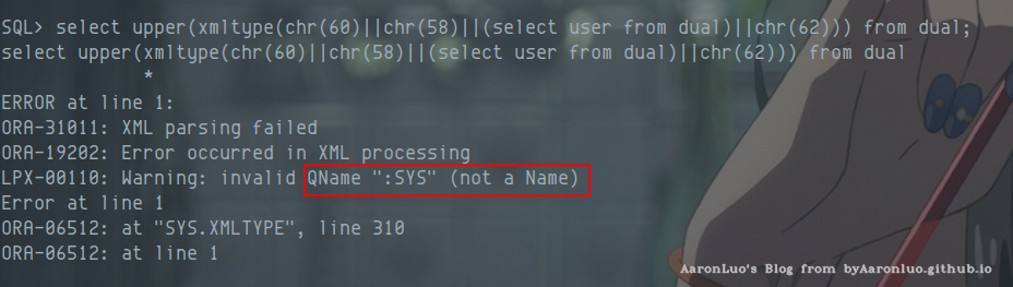 Oracle 注入基础 · Aaron 知识库