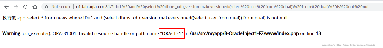 Oracle 注入基础 · Aaron 知识库