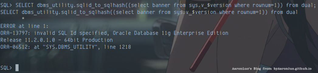 Oracle 注入基础 · Aaron 知识库